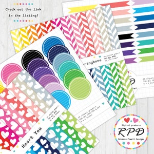 Love Hearts Hand Drawn Digital Paper Pack, Seamless Pattern, Rainbow ...