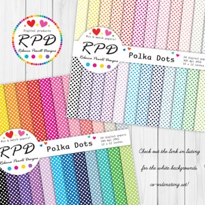Mini Polka Dots Digital Paper Seamless Pattern Rainbow - Etsy