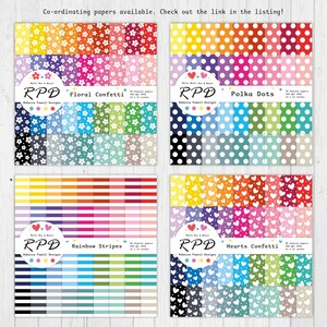 Grid Pattern Seamless Digital Paper, Rainbow Colours & White, Scrapbook ...