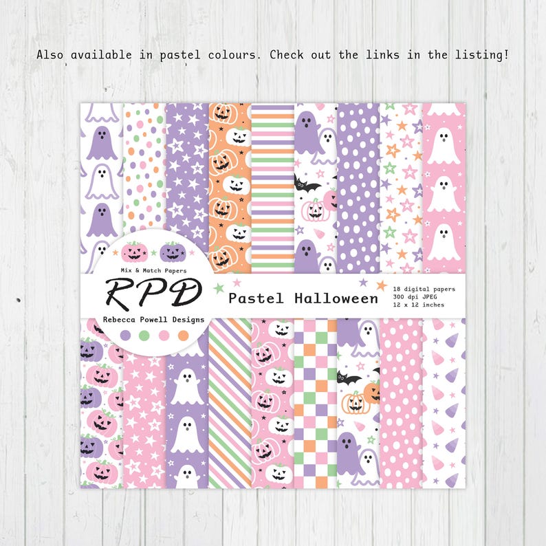 Spooky Halloween Digital Paper Pack: Seamless Patterns (12x12 Jpegs ...