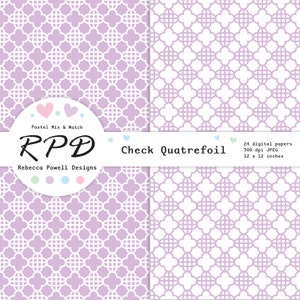 SALE Quatrefoil Digital Paper Seamless Pastel Colours - Etsy