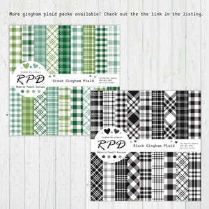 Gingham Digital Paper Pack: Multi-color Diagonal Patterns (digital ...