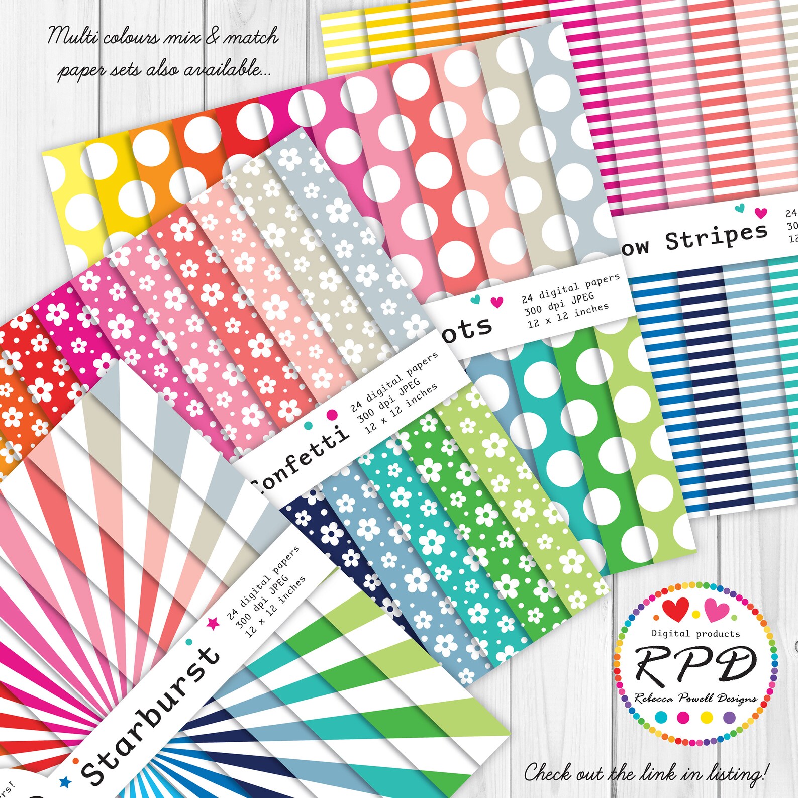 Mini Polka Dots Digital Paper Seamless Pattern Rainbow - Etsy