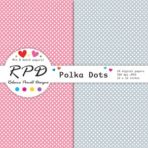 Mini Polka Dots Digital Paper Seamless Pattern Rainbow - Etsy