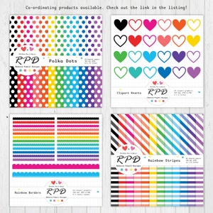 Stars Digital Clip Art Set, Solid Rainbow Colours, Star Outlines, Png ...