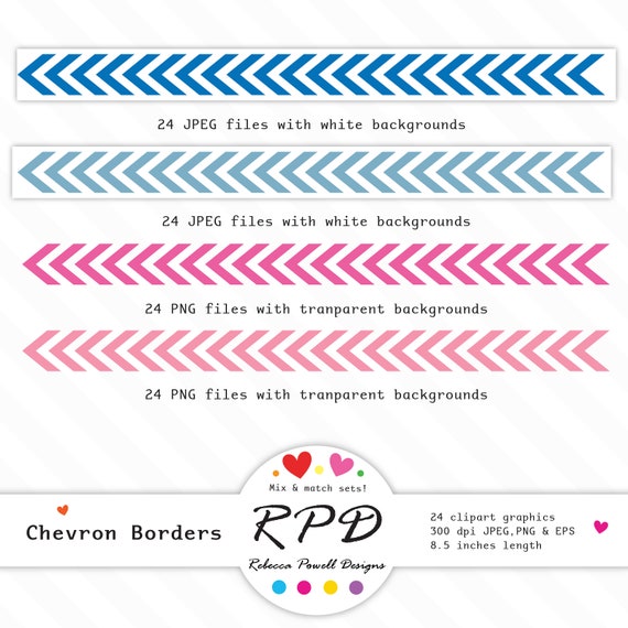 Pink Chevron Border Clip Art