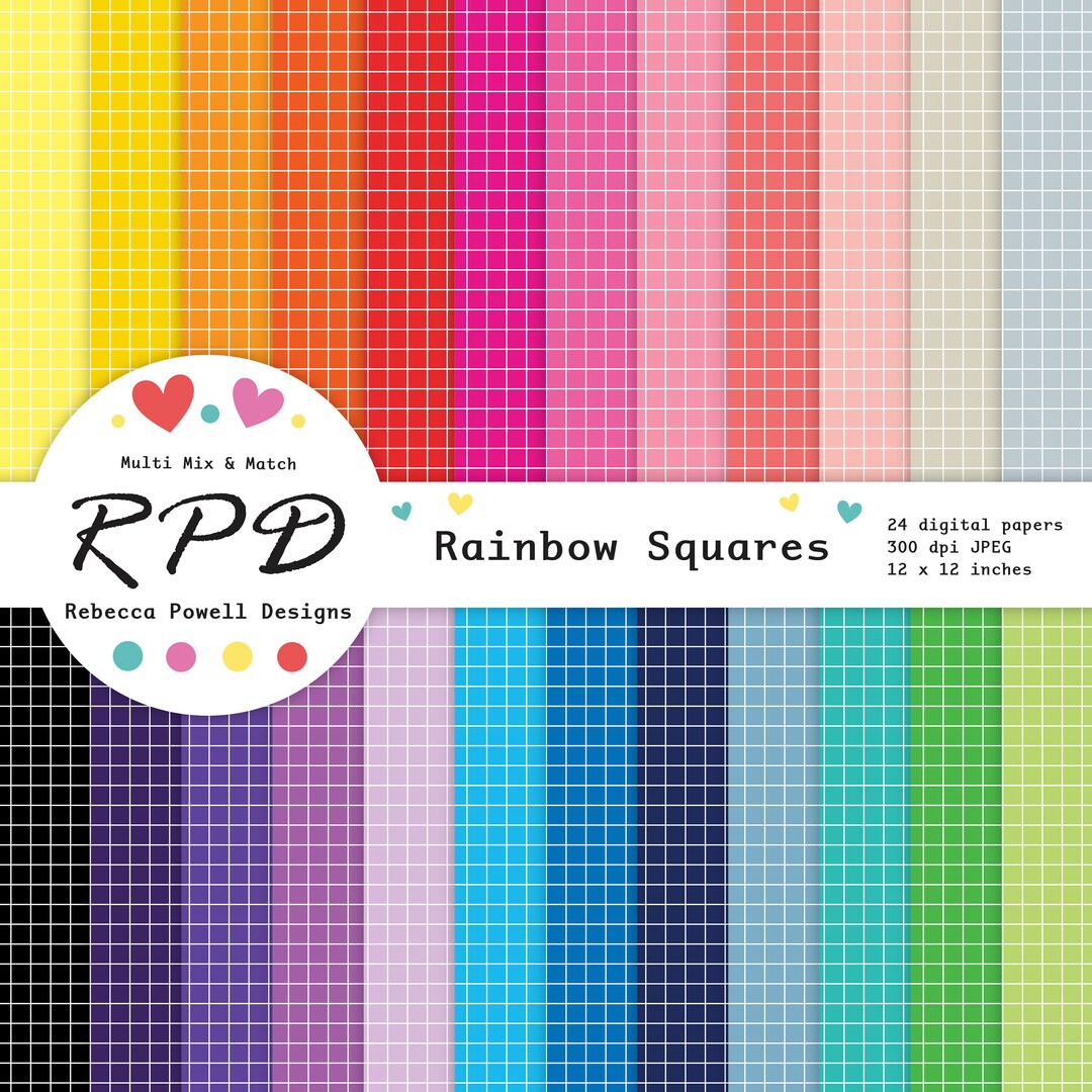 Grid Check Digital Paper Pack, Seamless Pattern, Crosshatch Squares ...