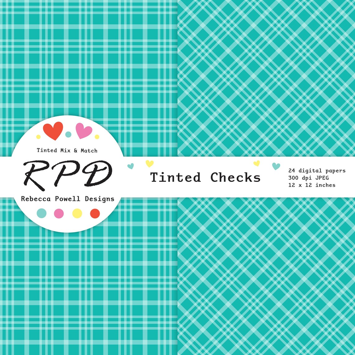 Plaid Tartan Check Seamless Digital Paper, Tinted Rainbow Colours ...