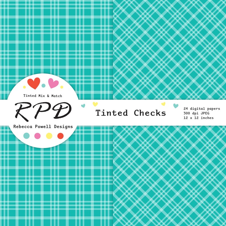 Plaid Tartan Check Seamless Digital Paper, Tinted Rainbow Colours ...