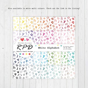 Alphabet Digital Paper Pack: Rainbow ABC Seamless Patterns (12x12 Jpegs ...
