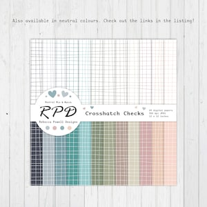 Crosshatch Pattern Seamless Digital Paper, Pastel Colours, White ...