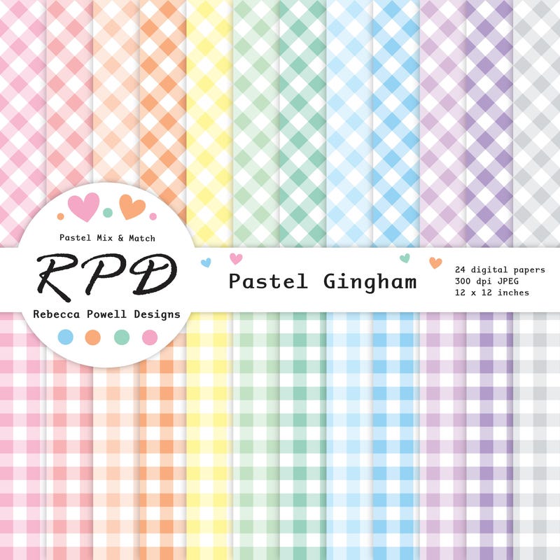 Gingham Paper - Etsy