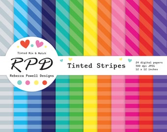 Candy Stripe Digital Paper Pack 40 Color Bundle Seamless - Etsy