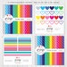 Vintage Scalloped Borders Digital Clip Art, Rainbow Colours ...