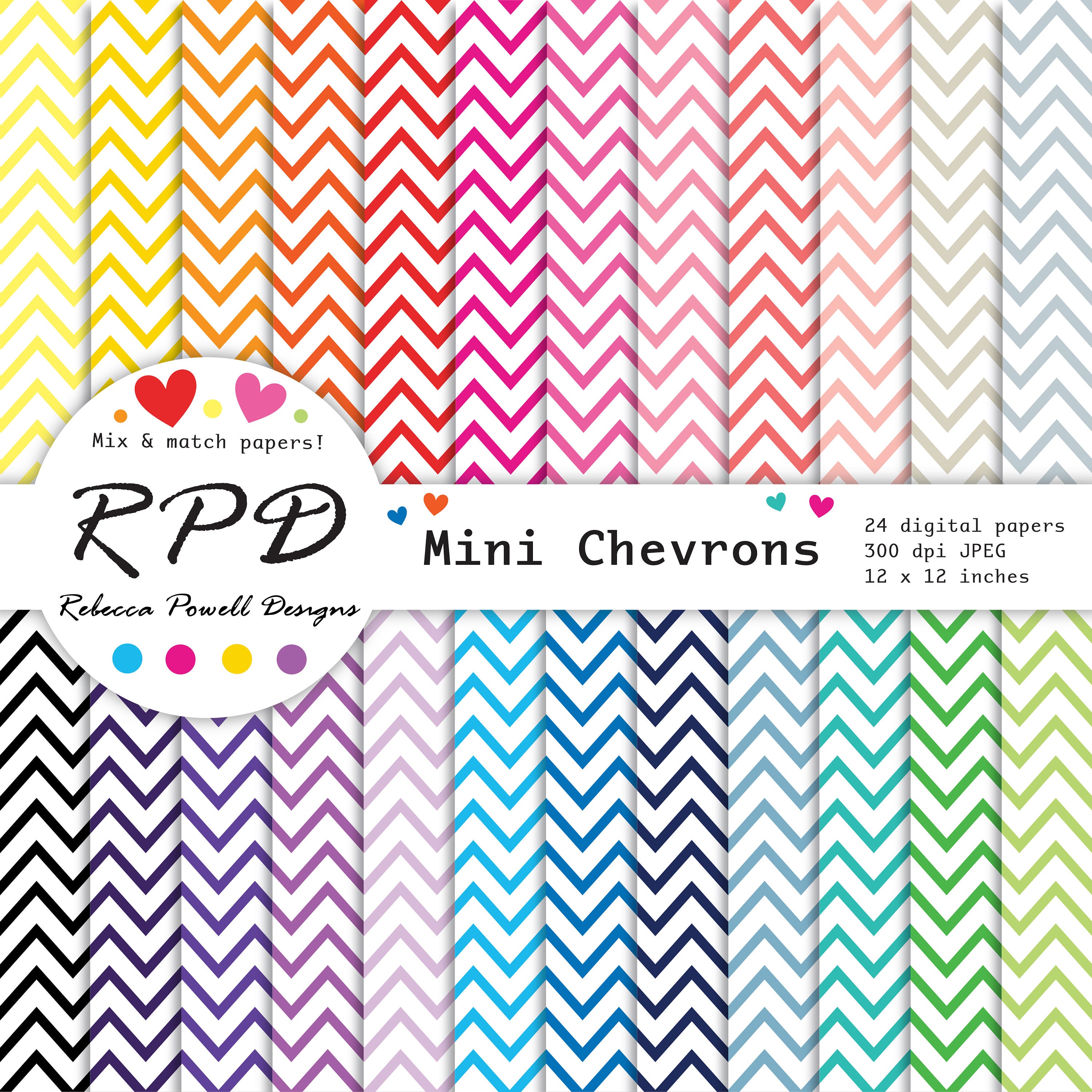 Rebecca Chevron Letters