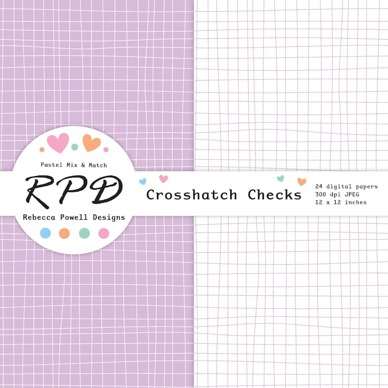 Crosshatch Pattern Seamless Digital Paper, Pastel Colours, White ...
