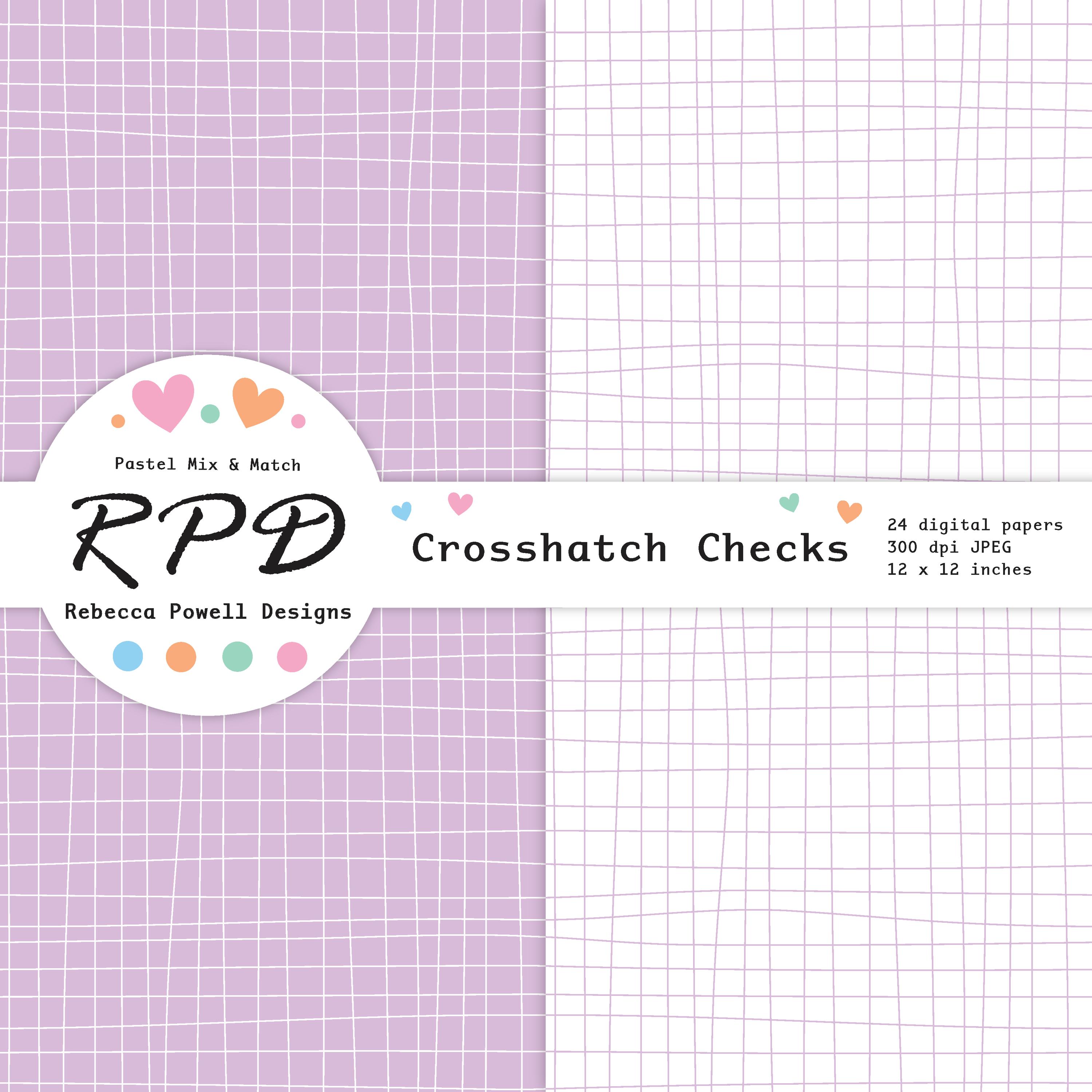 Crosshatch Pattern Seamless Digital Paper, Pastel Colours, White ...