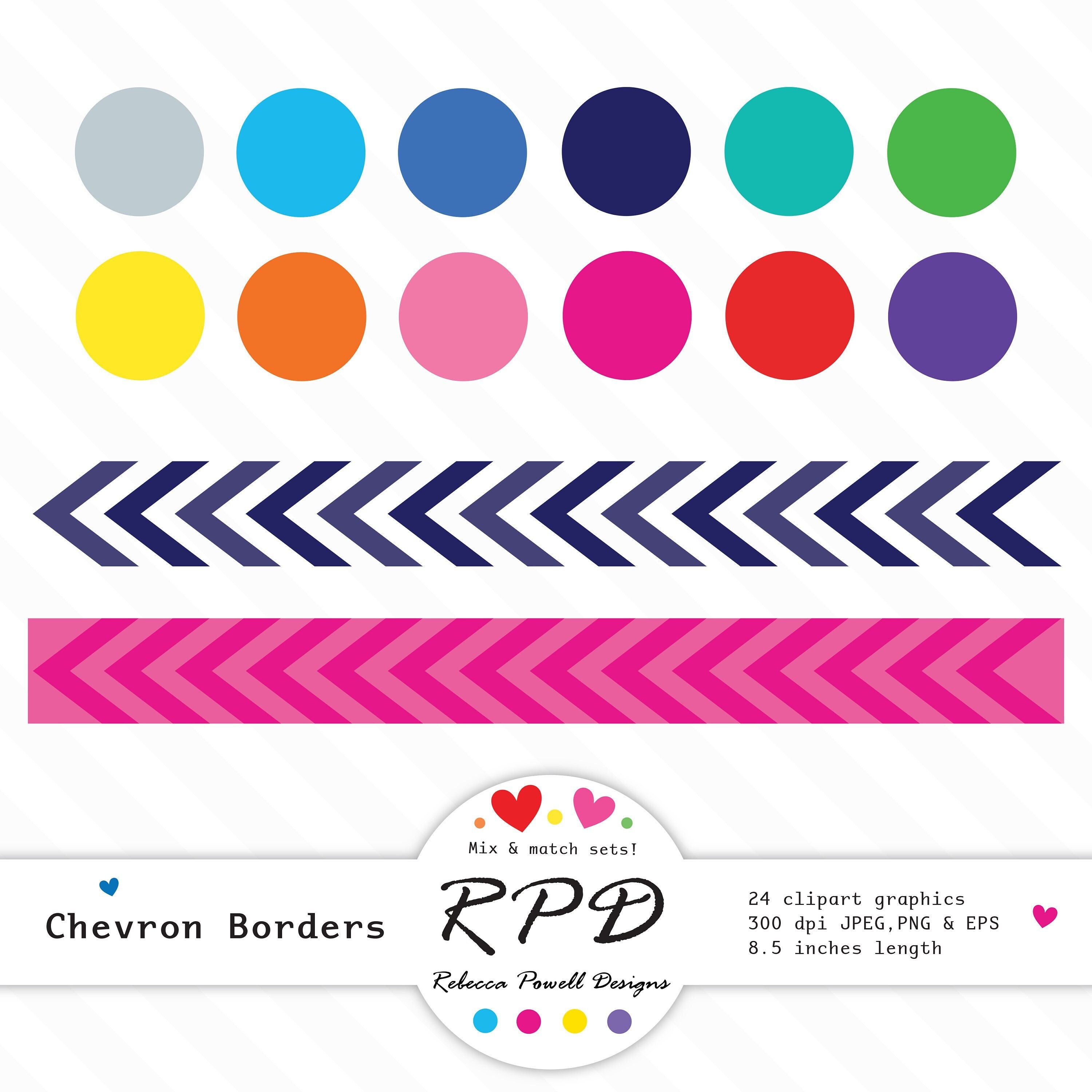 Pink Chevron Border Clip Art