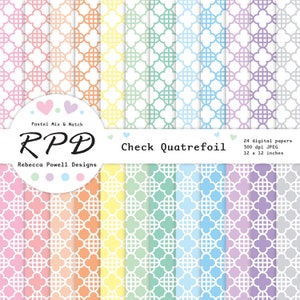 SALE Quatrefoil Digital Paper Seamless Pastel Colours - Etsy