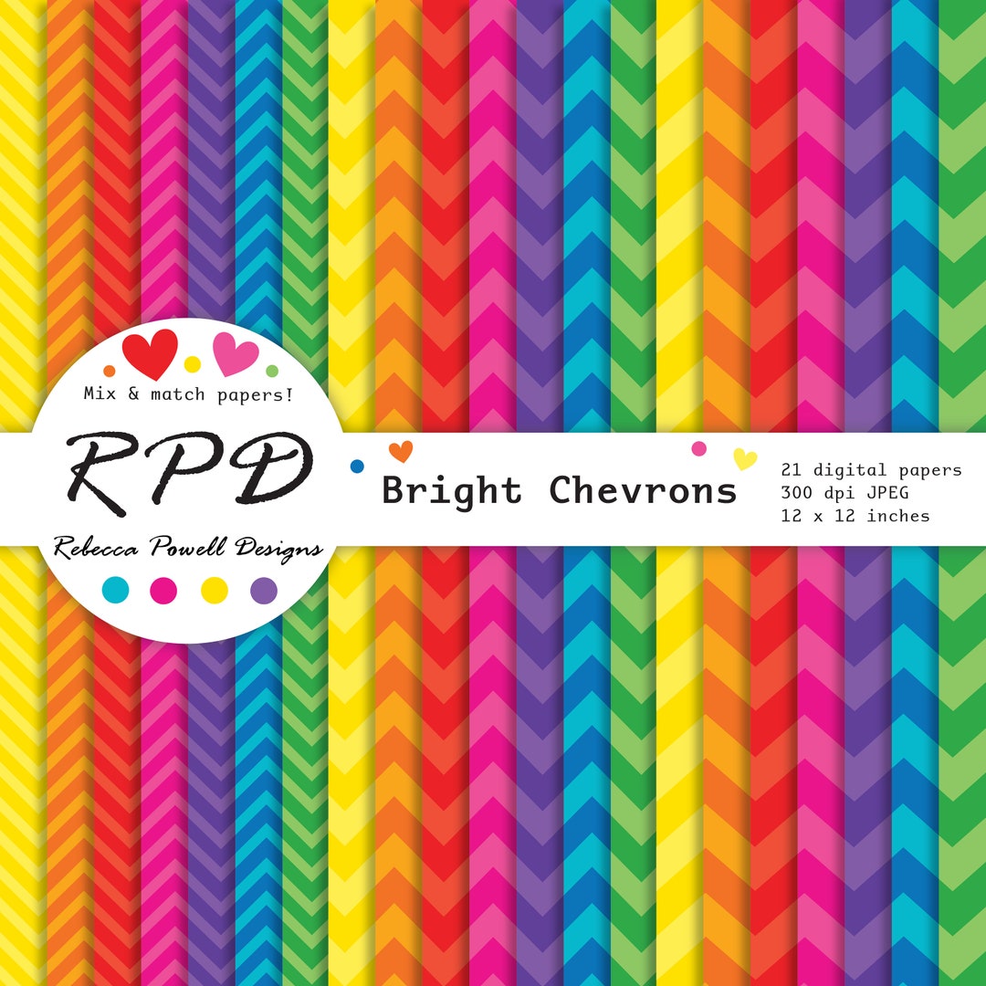Large Chevron Stripes Digital Paper Seamless Pattern Two - Etsy
