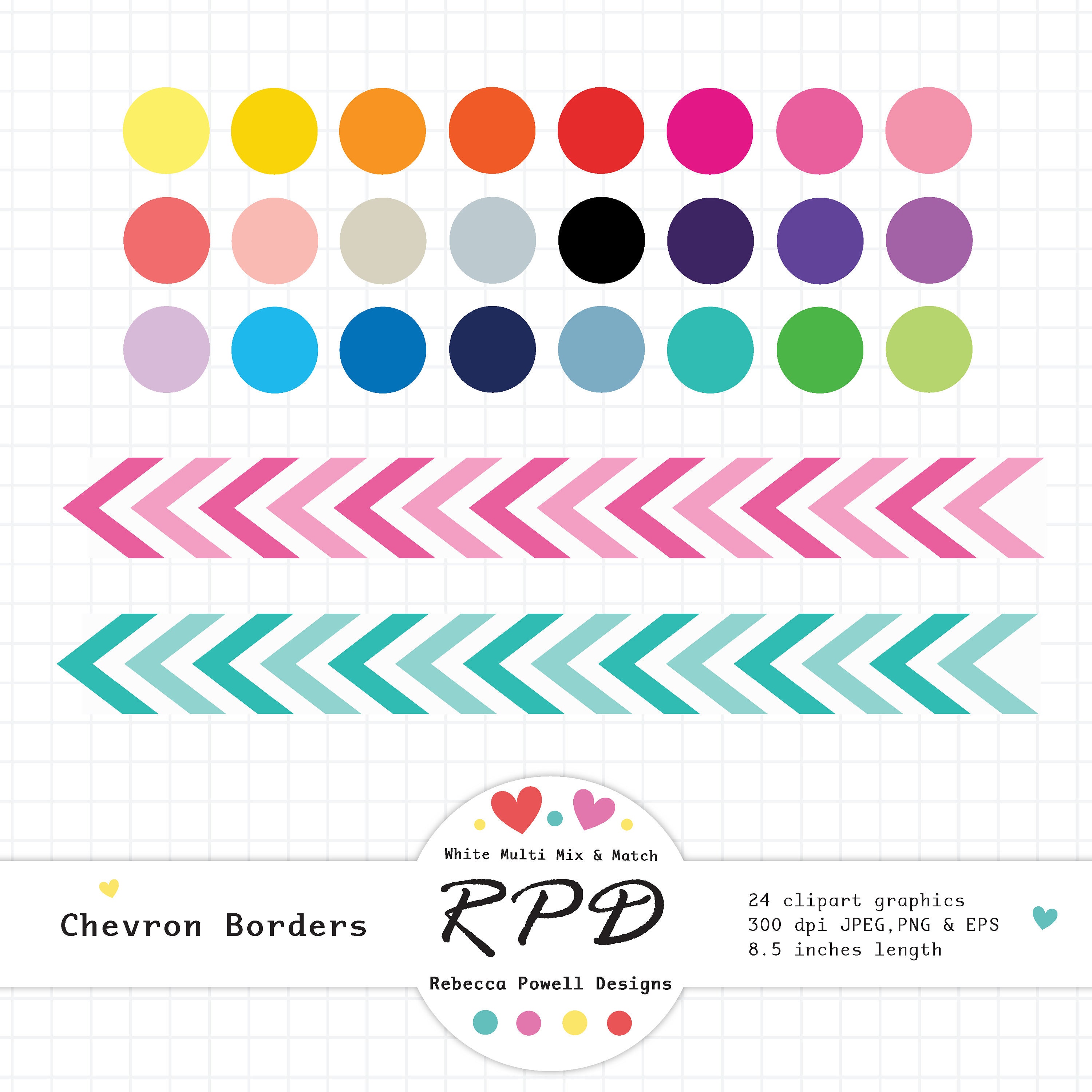 Pink Chevron Borders