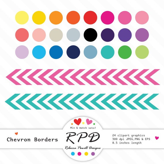 Pink Chevron Border Clip Art