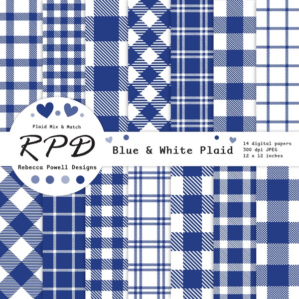 Blue Buffalo Plaid - Etsy