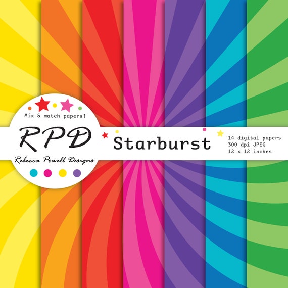 Paper Paper, Party & Kids Scrapbooking SALE Sunburst Pattern Starburst ...