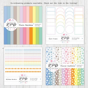 Stars Decorative Ribbon Borders Digital Clip Art Set, Pastel Rainbow ...