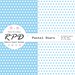 Stars Pattern Seamless Digital Paper Pack, Pastel Colours, White ...