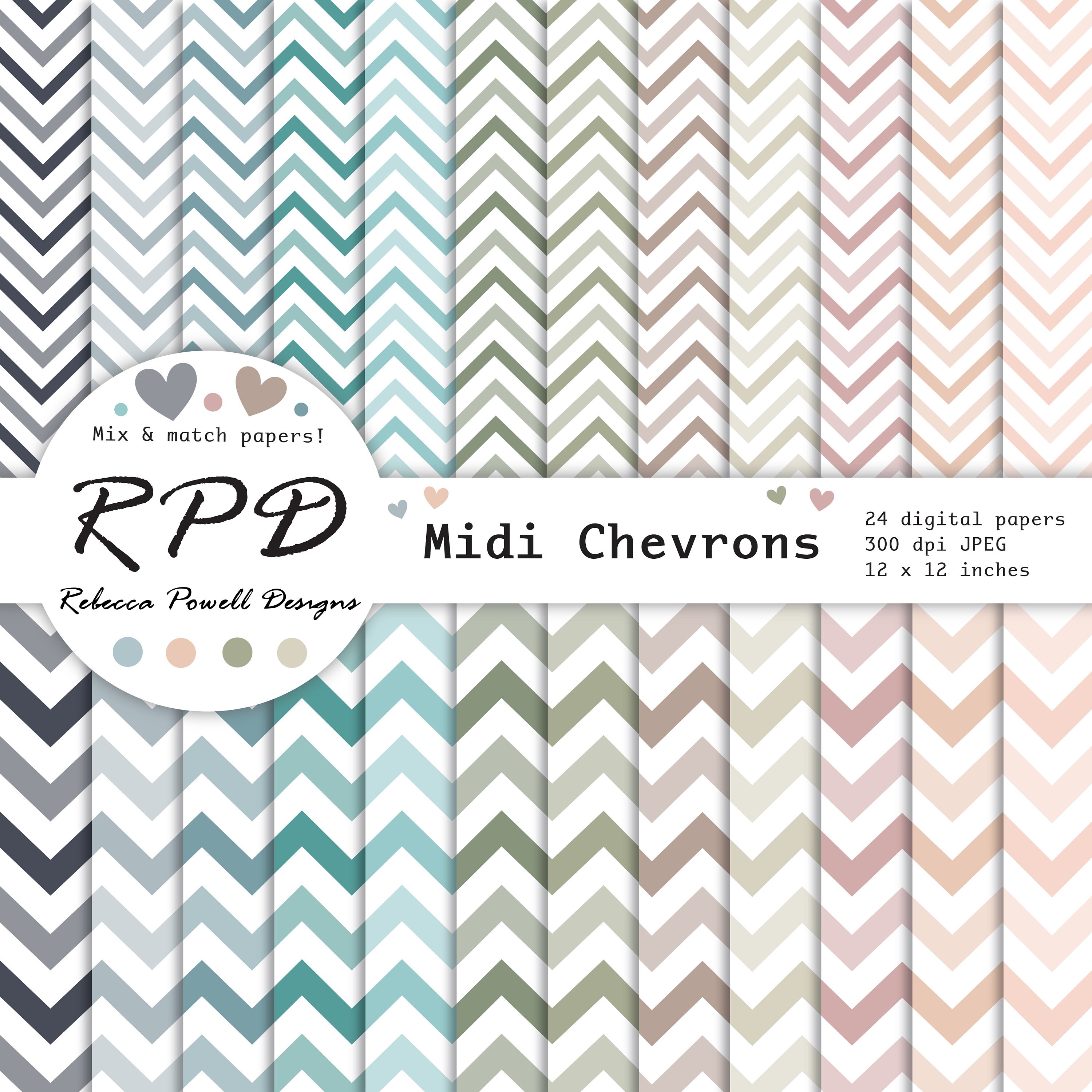 Rebecca Chevron Letters