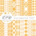 Yellow & White Gingham Plaid Digital Checks Paper, Seamless Patterns ...