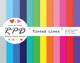 Grid Pattern Seamless Digital Paper, Rainbow Colours, White Backgrounds ...