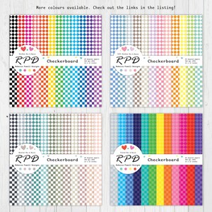 Checkerboard Pattern Seamless Digital Paper, Pastel Colours & White ...