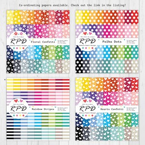 Lined Pattern Seamless Digital Notebook Paper, Rainbow Colours & White ...