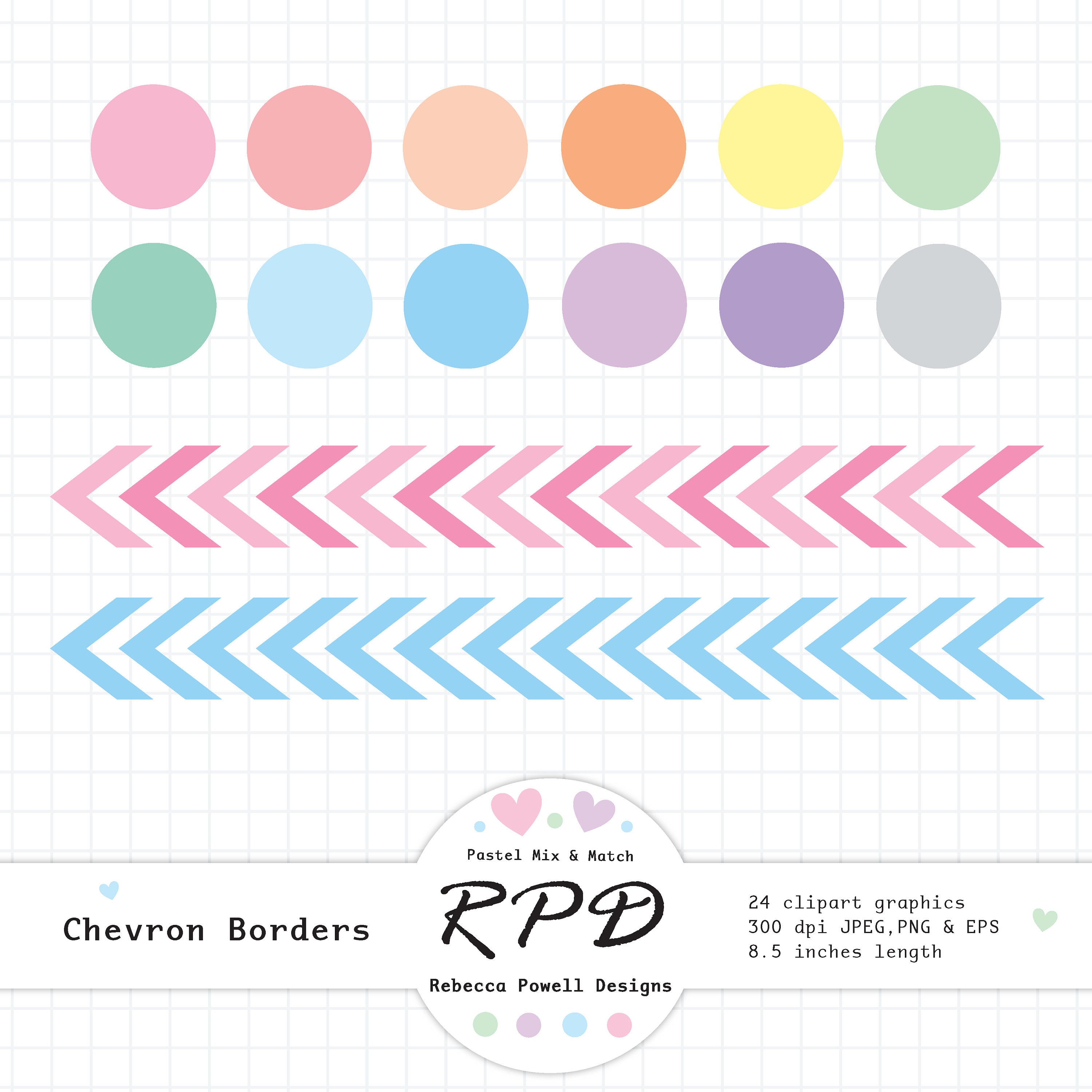 Pink Chevron Borders