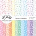 White Dots Digital Paper, Seamless Pattern, Rainbow Colours ...