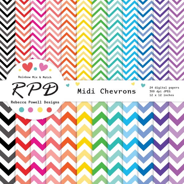 Rainbow Chevron - Etsy
