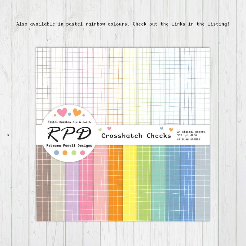 Crosshatch Pattern Seamless Digital Paper, Pastel Colours, White ...