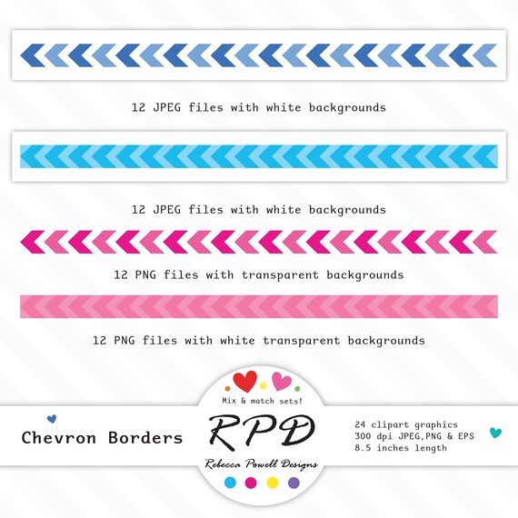 Pink Chevron Border Clip Art