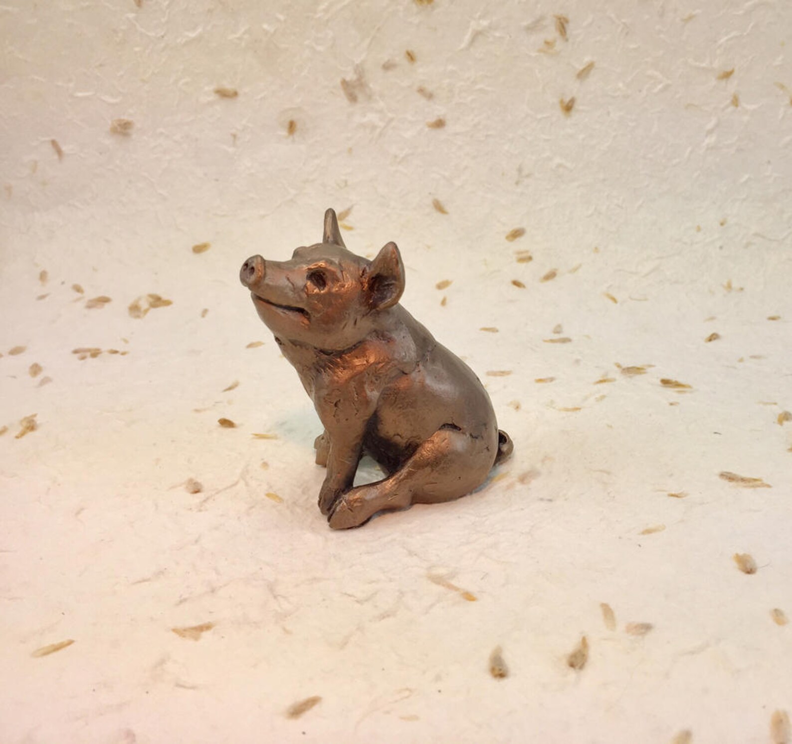 Bronze Pig Sculpture Pig Statue Pig Figurine Miniature Pig Animal ...