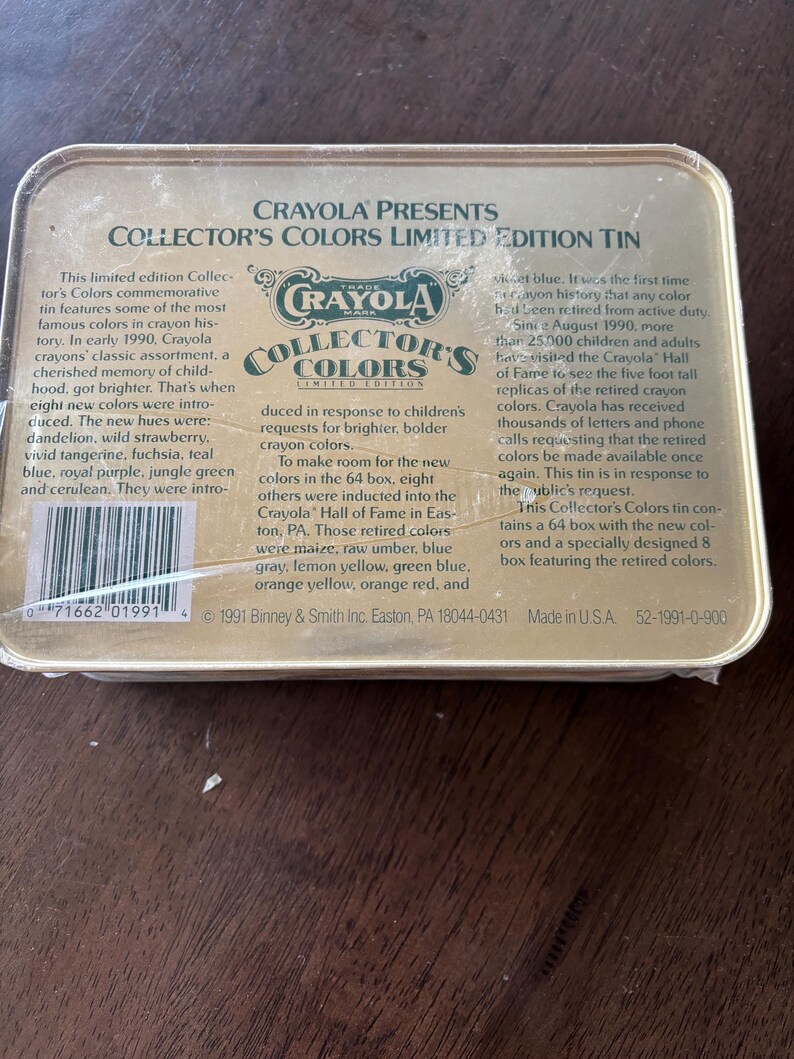 Crayola Collector’s Colors Edition Vintage Tin - Etsy