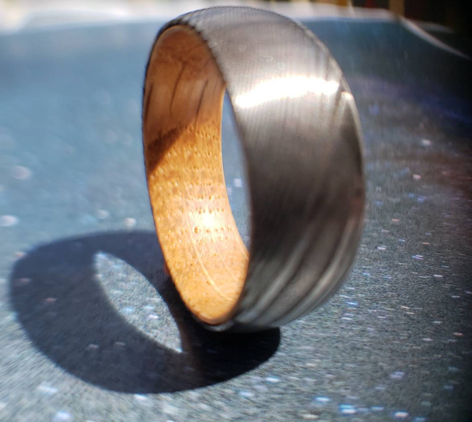 Damascus Steel Whiskey Barrel Ring Made From Hand Forged | Etsy