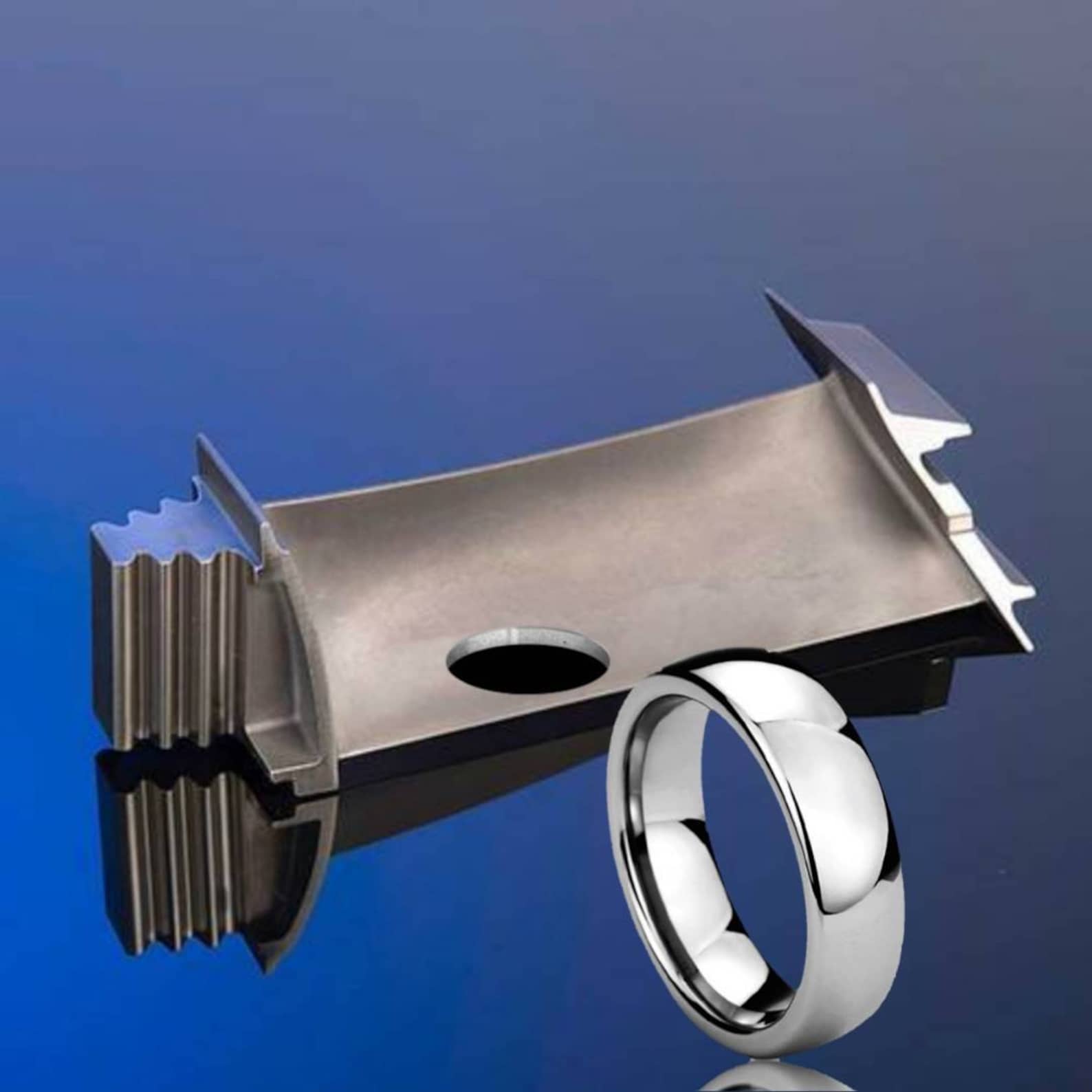 F 16 Fighter Jet Engine Ring Made From a Titanium Turbine - Etsy