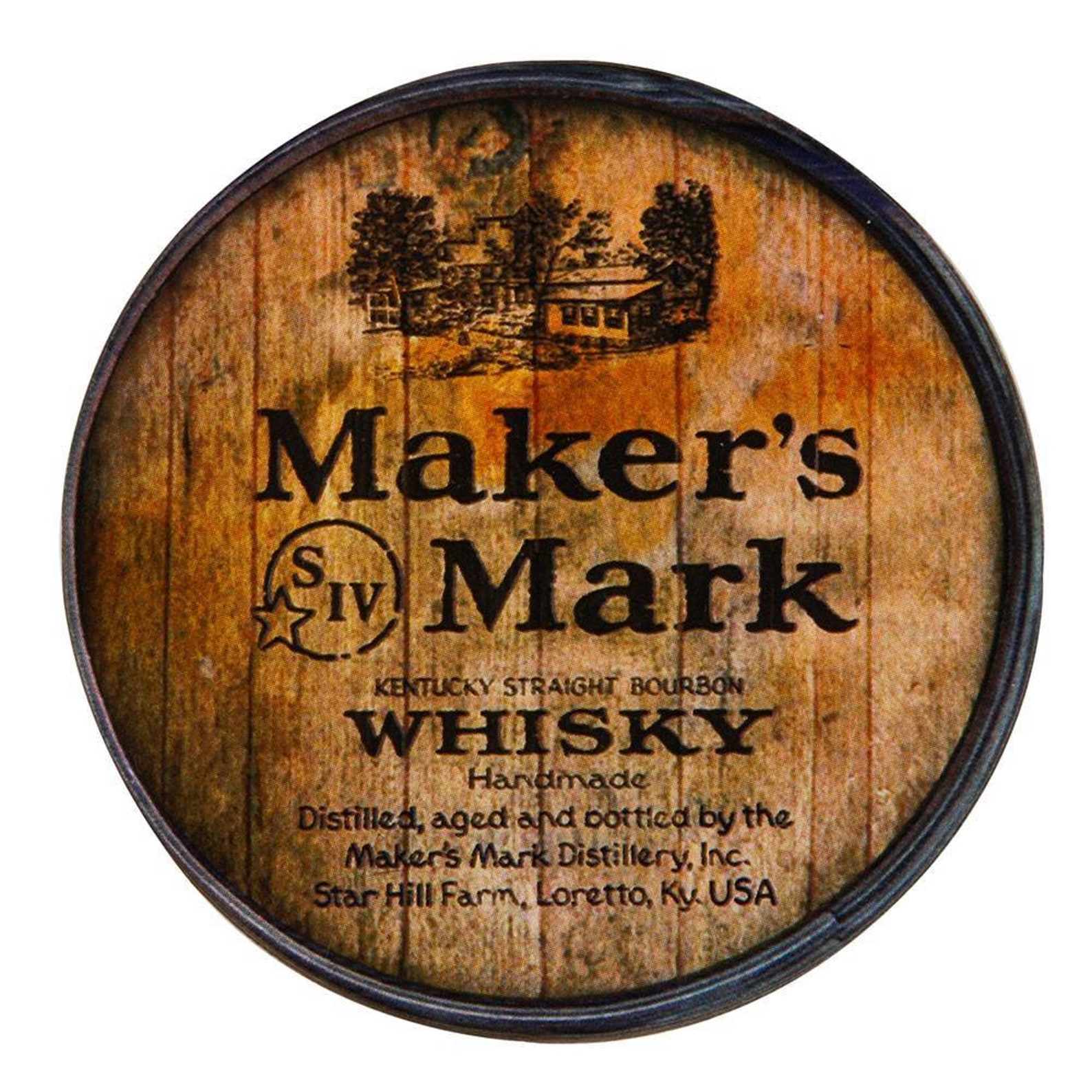 Makers Mark Burbon Barrel Ring Made From a Recycled Burbon Whiskey ...