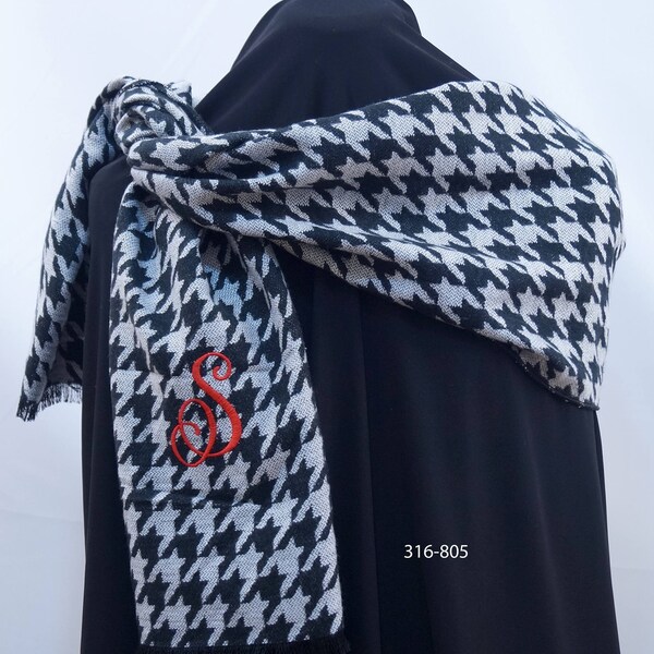 Monogrammed Scarf - Etsy
