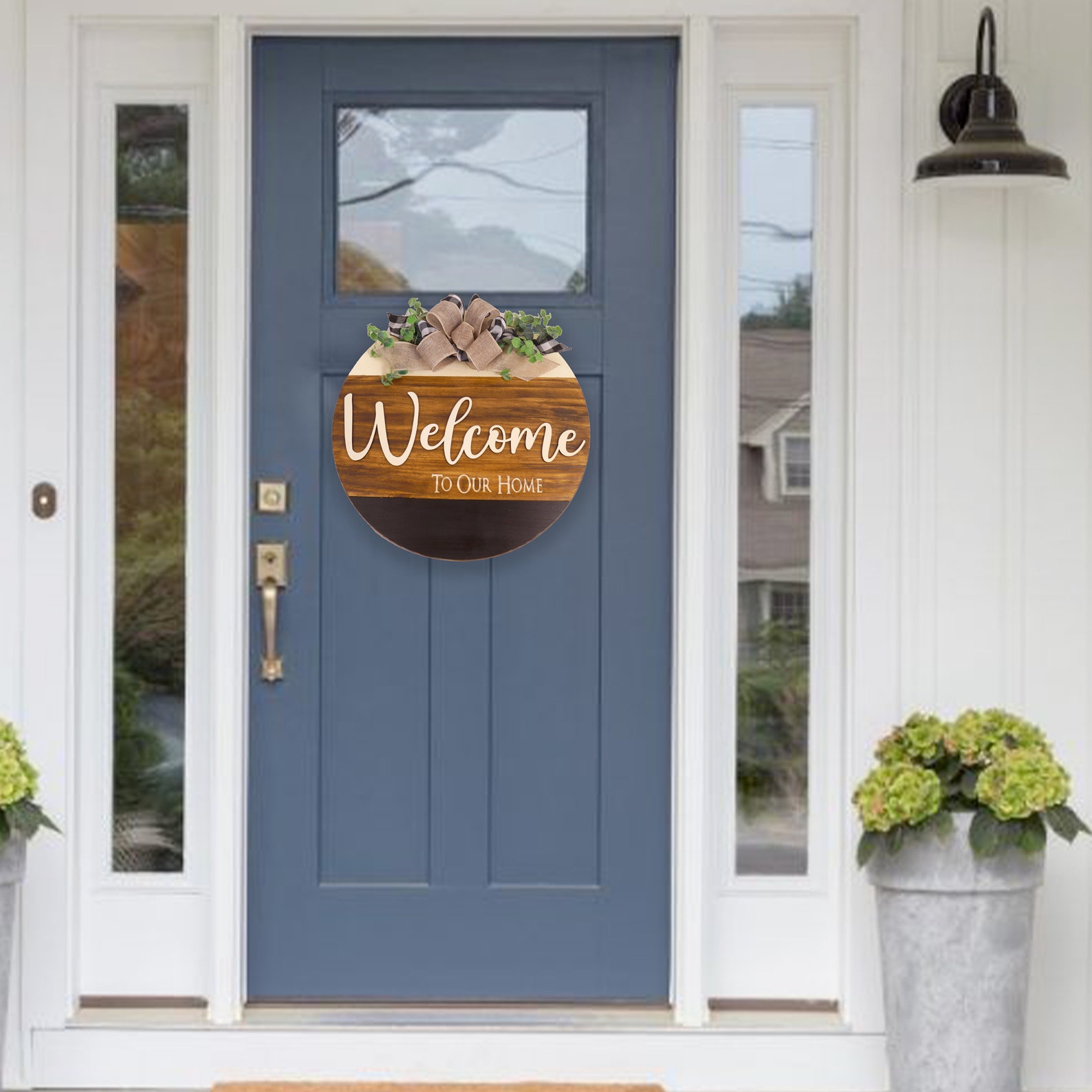 Personalized Round Welcome Sign Welcome to Our Home Sign - Etsy