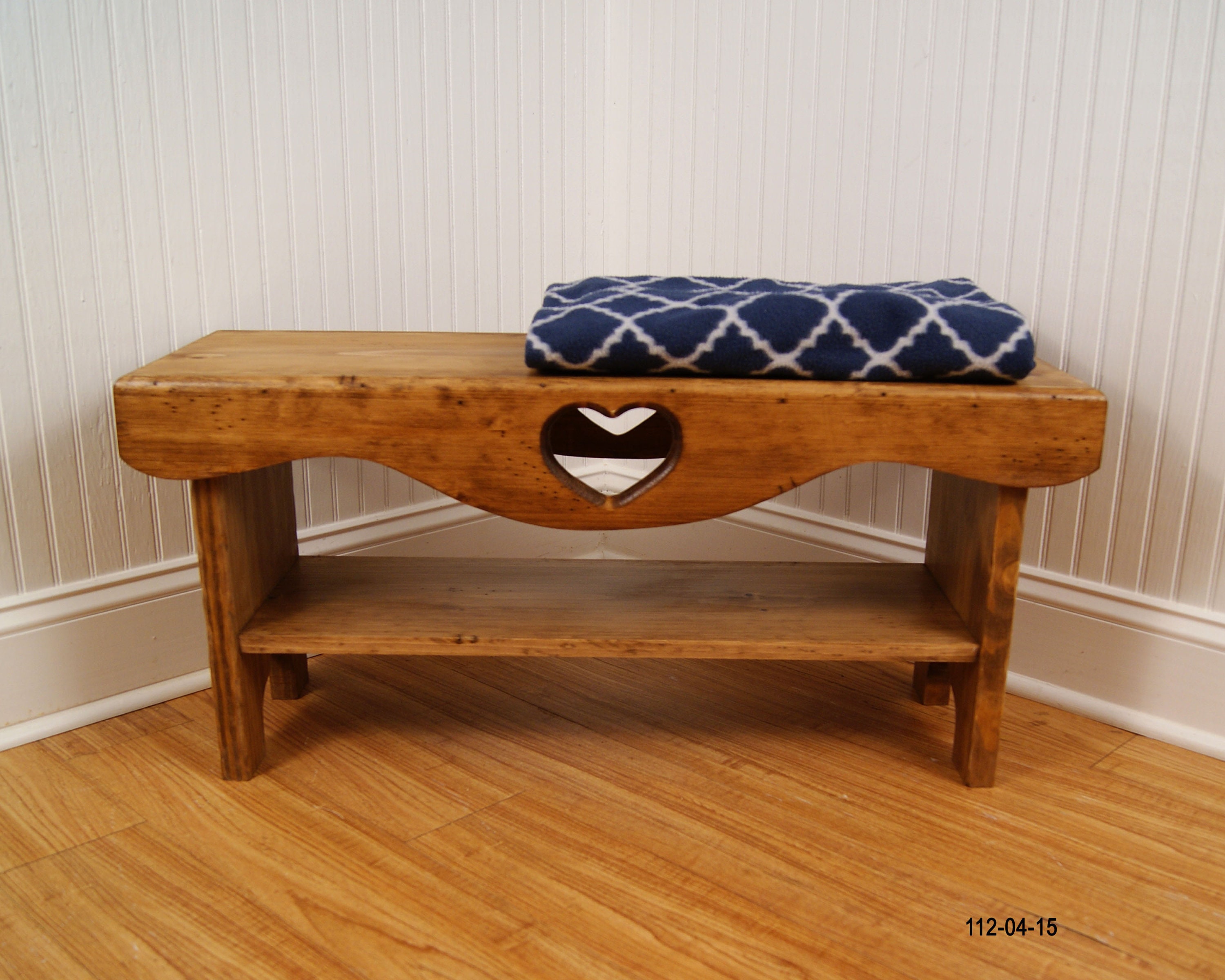 Heart Bench, Bedroom Bench, Farmhouse Bench, Shaker Bench, Bench with ...