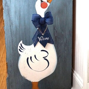 Welcome Sign, Country Goose, Home Decor, Christmas Gift, Farmhouse ...