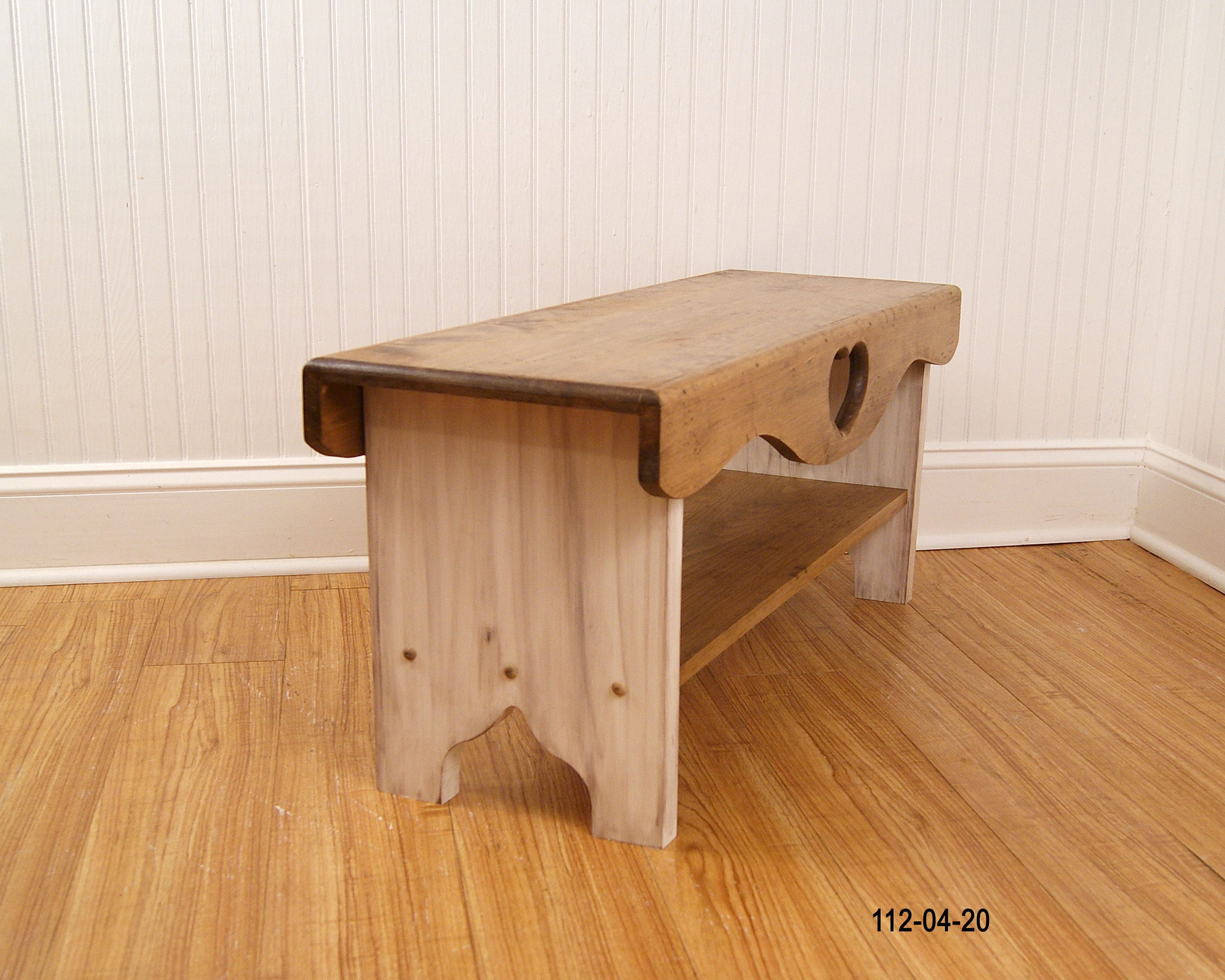 Bedroom Bench, Farmhouse Bench,Shaker Bench, Heart Bench, Bench with ...